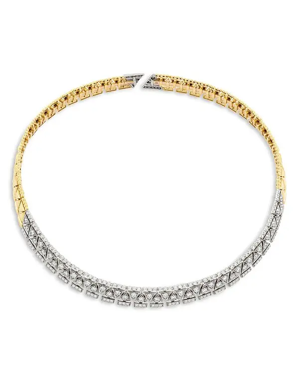 Etho Maria 18k Gold And Diamond Cuff Collar Necklace - White/gold