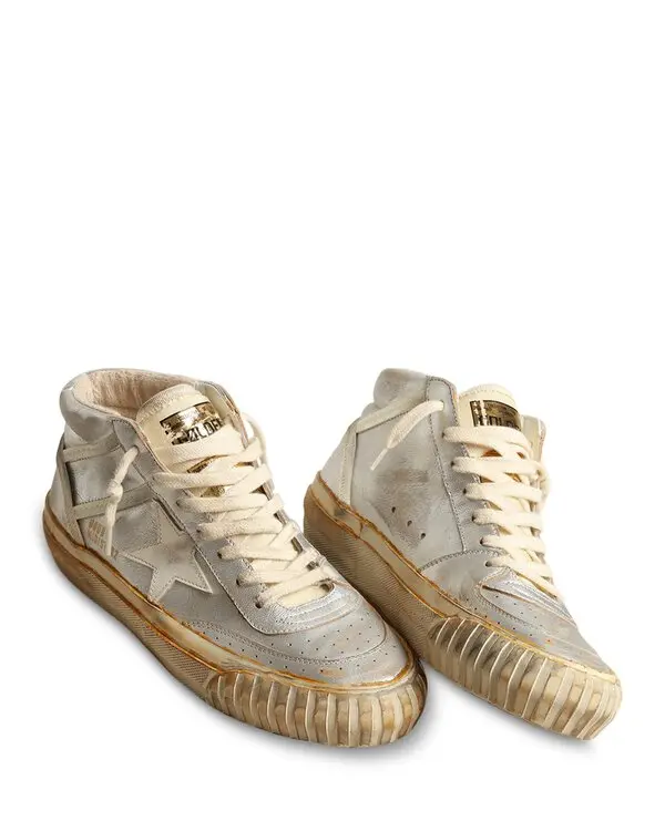 GOLDEN GOOSE Mid Star 2 Laminated Sneakers