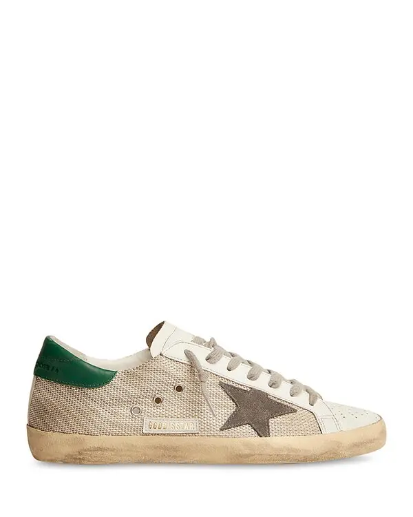 GOLDEN GOOSE Super Star Net Sneakers - Light Silver