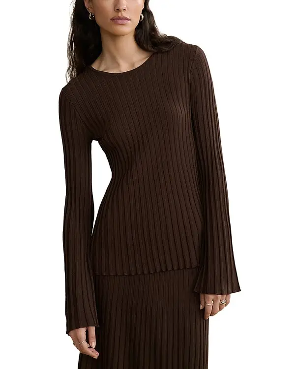 Jenni Kayne Dara Ribbed Top - Chocolate