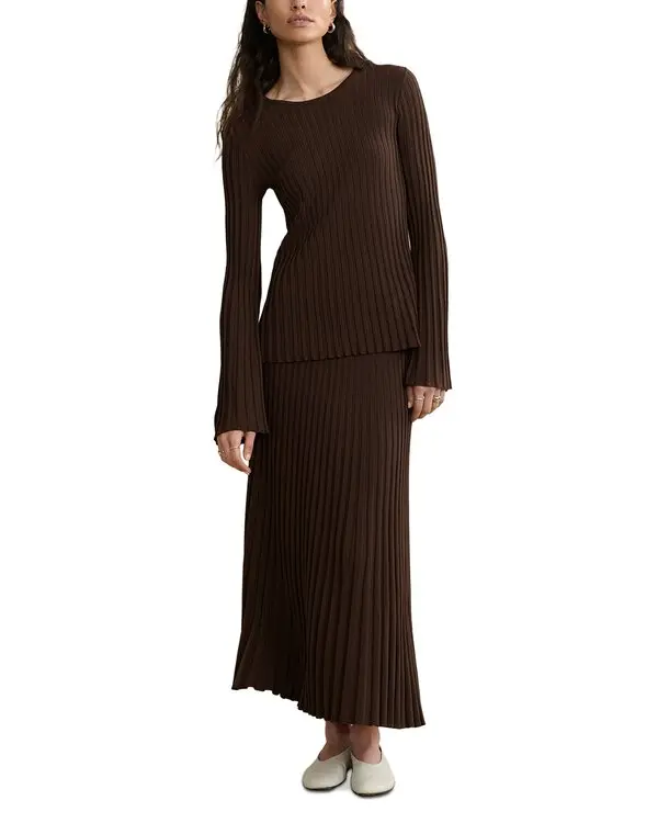 Jenni Kayne Dara Ribbed Top - Chocolate