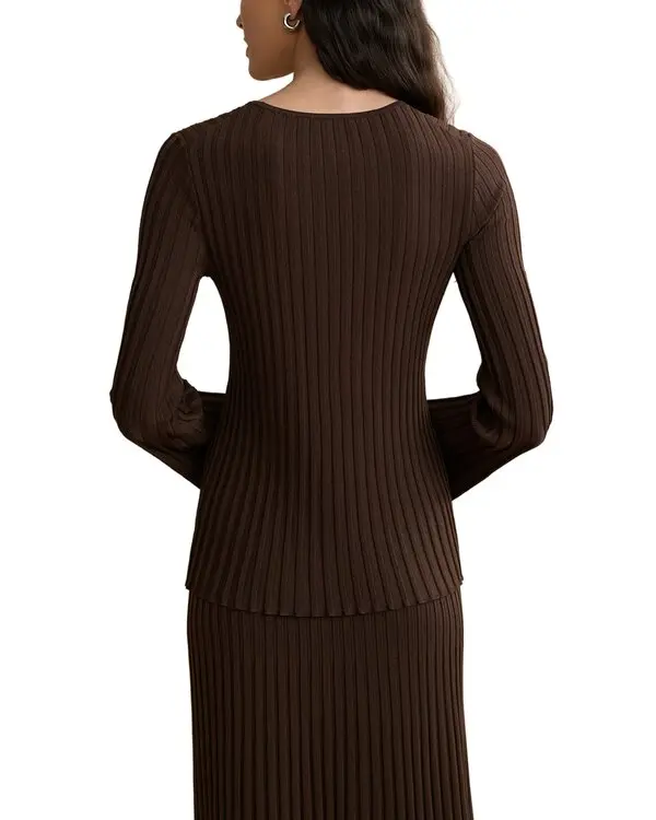 Jenni Kayne Dara Ribbed Top - Chocolate