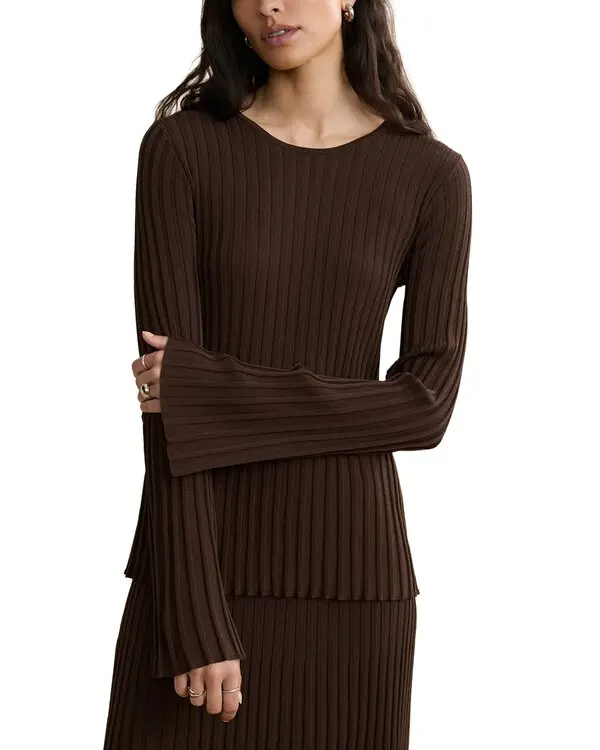 Jenni Kayne Dara Ribbed Top - Chocolate