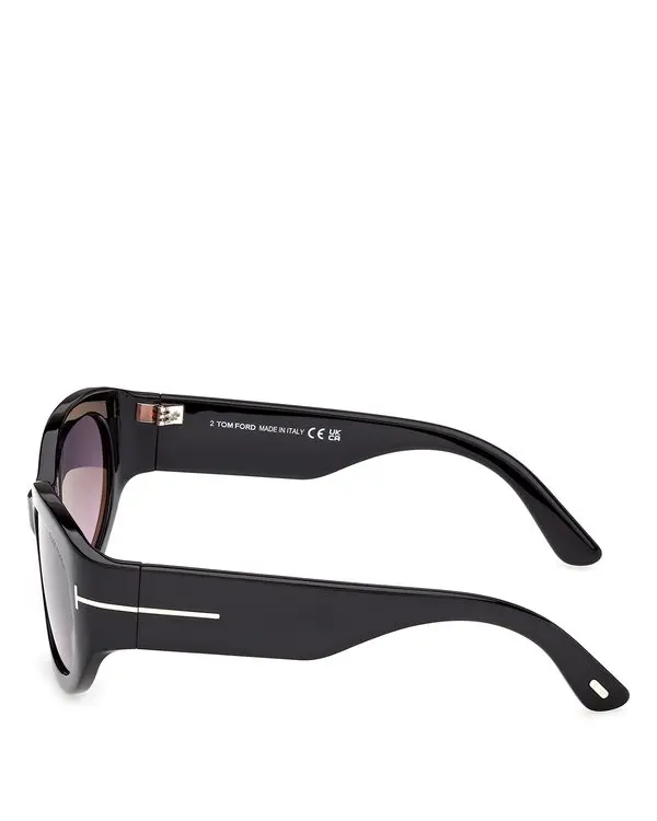 TOM FORD Rectangle Sunglasses 53mm - Black/smoke