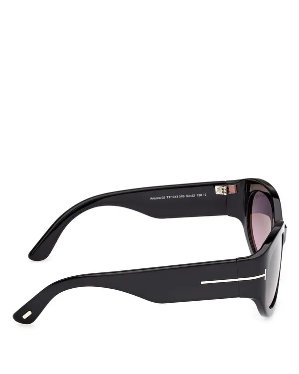 TOM FORD Rectangle Sunglasses 53mm - Black/smoke