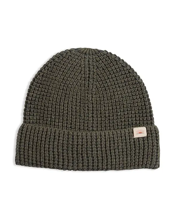 Faherty Brand Waffle Knit Beanie - Forest