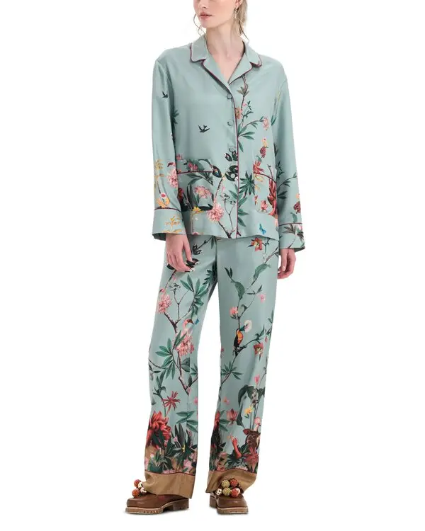 La DoubleJ Silk Pajama Shirt