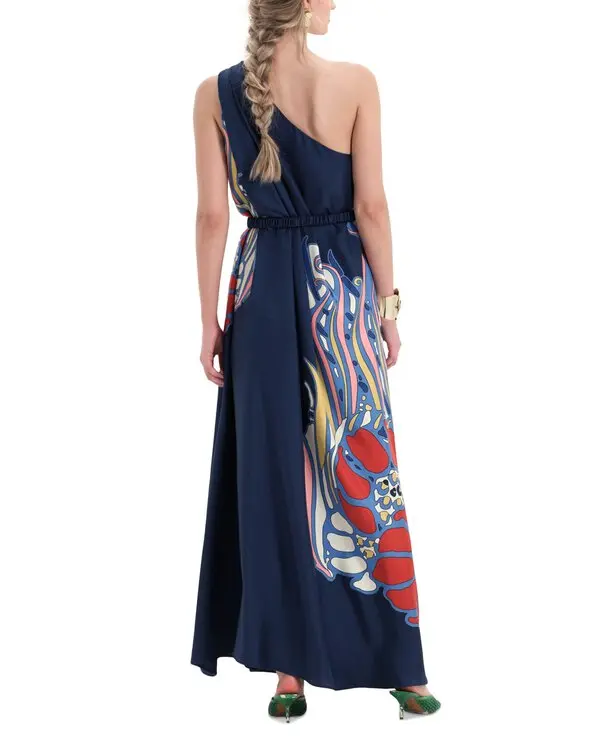 La DoubleJ Roy Silk Column Dress - Lemuria Placee