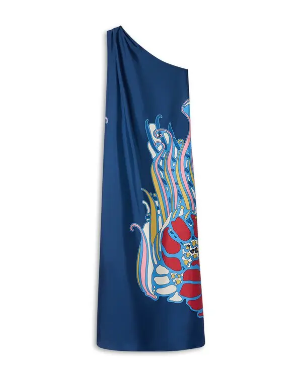 La DoubleJ Roy Silk Column Dress - Lemuria Placee