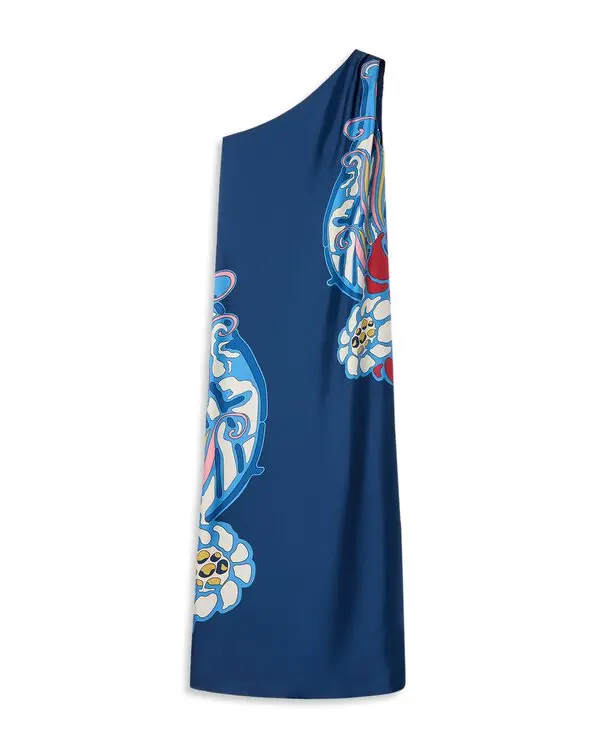 La DoubleJ Roy Silk Column Dress - Lemuria Placee