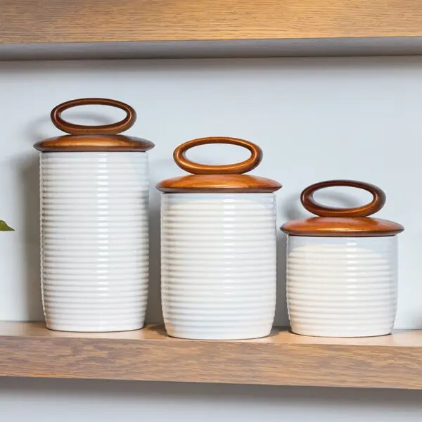 NAMBE Breaking Bread Canisters, Set Of Three