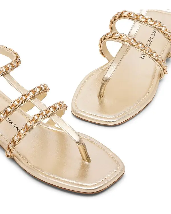 STUART WEITZMAN Soluxe Crystal Sandals - Platino