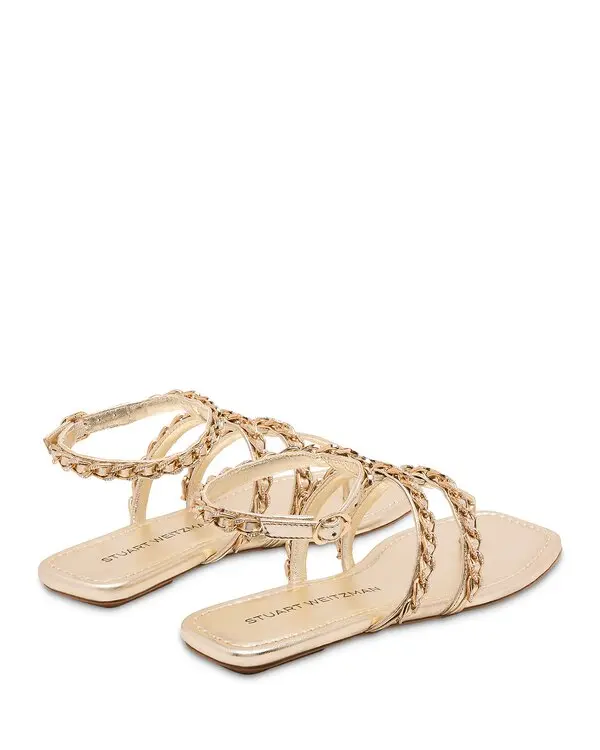 STUART WEITZMAN Soluxe Crystal Sandals - Platino