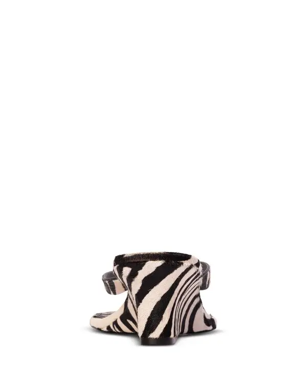BLACK SUEDE STUDIO Easy 50 Wedge Sandals - Zebra