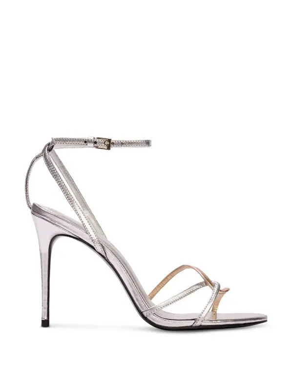 BLACK SUEDE STUDIO Miley 100 Strappy Sandals - Silver/gold