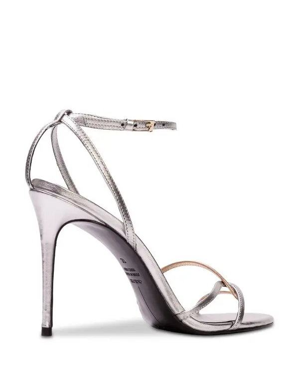 BLACK SUEDE STUDIO Miley 100 Strappy Sandals - Silver/gold