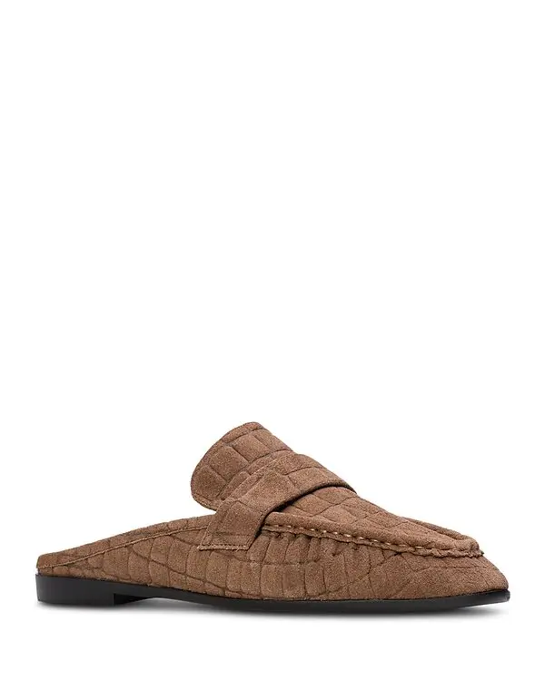 BLACK SUEDE STUDIO Gabby Loafer Mules - Brown Croc
