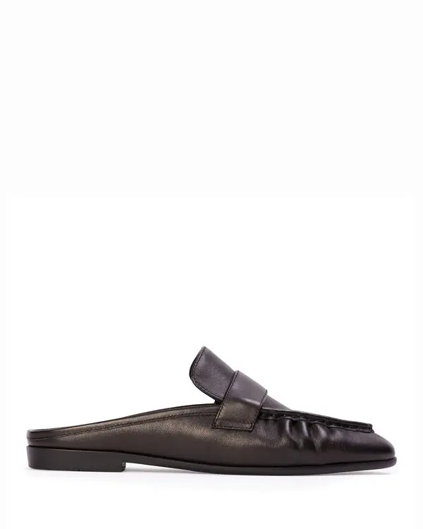 BLACK SUEDE STUDIO Gabby Loafer Mules - Hot Fudge