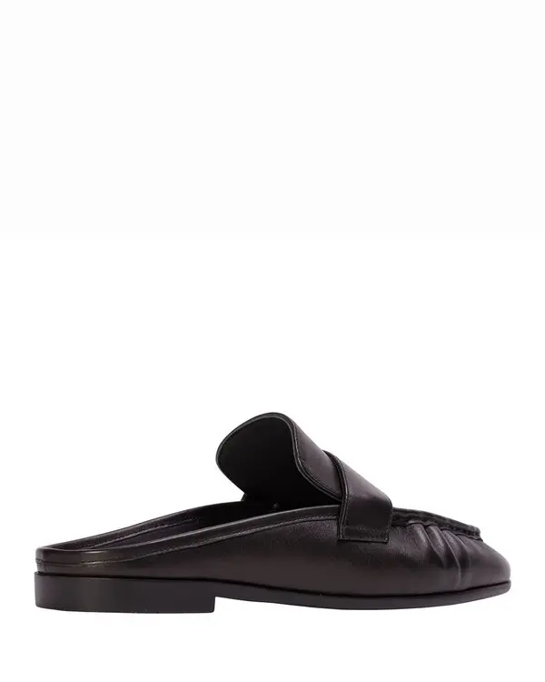 BLACK SUEDE STUDIO Gabby Loafer Mules - Hot Fudge