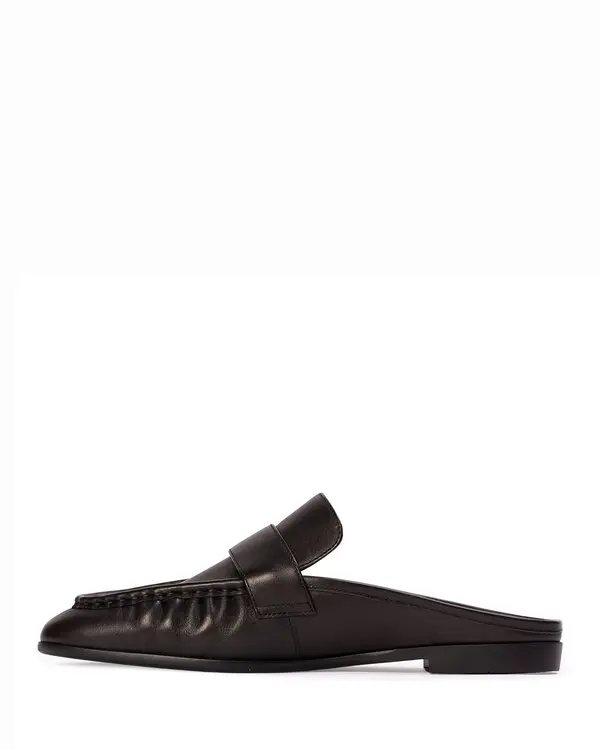 BLACK SUEDE STUDIO Gabby Loafer Mules - Hot Fudge