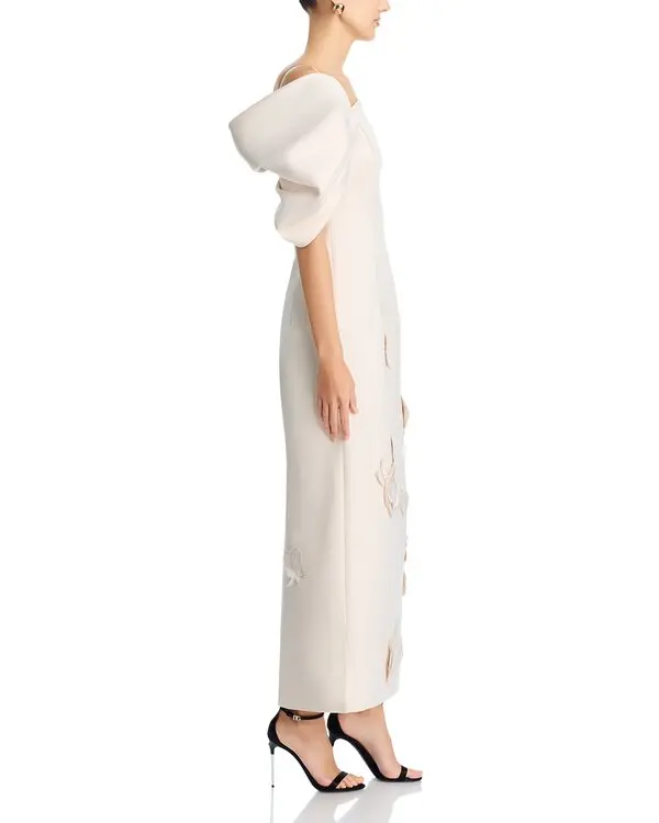 LEO LIN Arabella Applique Midi Dress