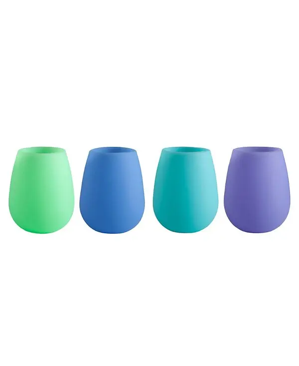 PORTER GREEN Fegg Silicone Unbreakable Glasses Set Of 4 - Spring