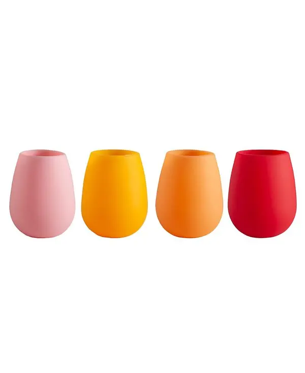 PORTER GREEN Fegg Silicone Unbreakable Glasses Set Of 4 - Summer