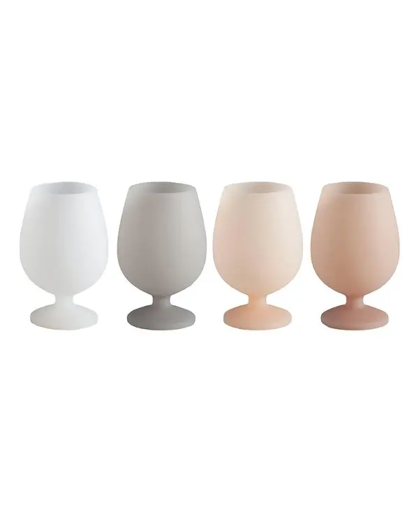 PORTER GREEN Stemm Silicone Unbreakable Wine Glasses Set Of 4 - Winter