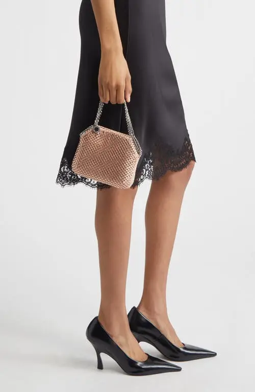 Stella McCartney Falabella Crystal Mesh Crossbody Bag - Light Peach