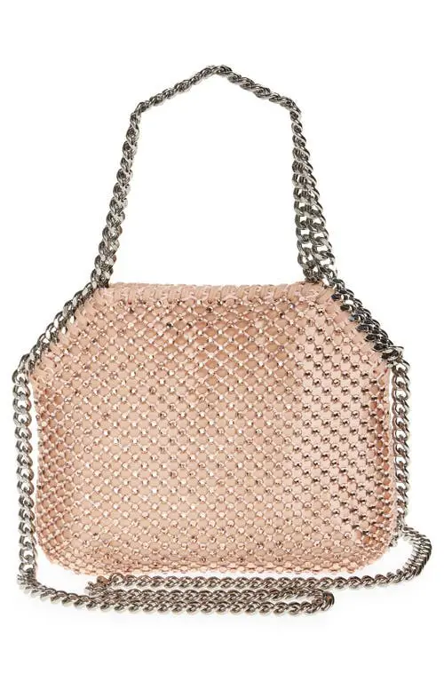 Stella McCartney Falabella Crystal Mesh Crossbody Bag - Light Peach