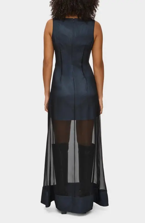ALIGNE Amalie Sheer Silk-blend Maxi Dress