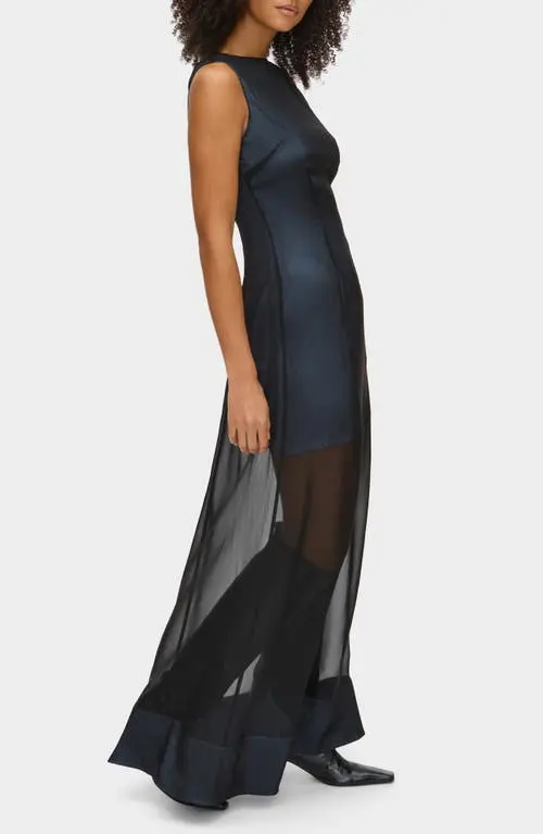 ALIGNE Amalie Sheer Silk-blend Maxi Dress