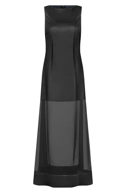 ALIGNE Amalie Sheer Silk-blend Maxi Dress