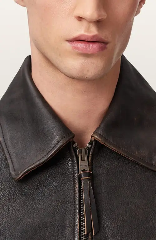 ALLSAINTS Garrison Leather Jacket - Black