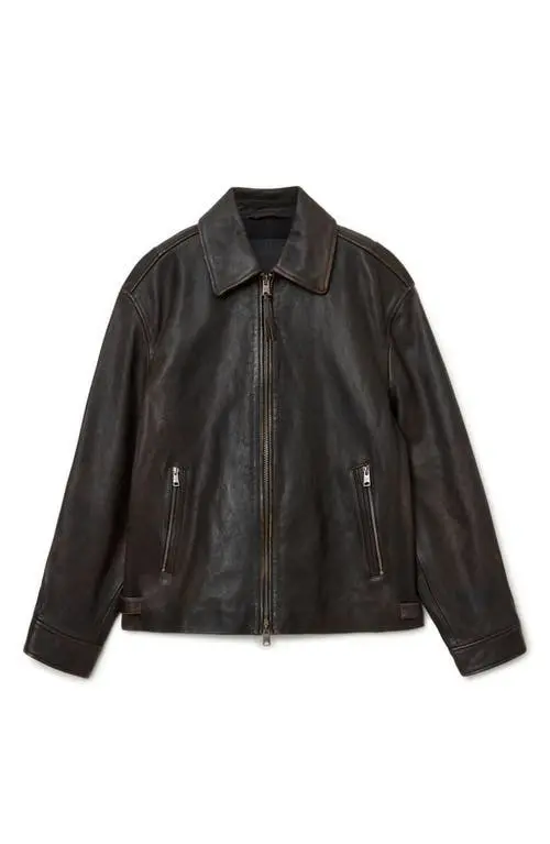 ALLSAINTS Garrison Leather Jacket - Black