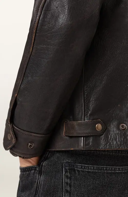 ALLSAINTS Garrison Leather Jacket - Black