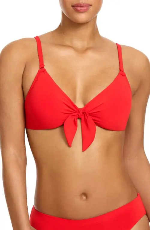 Robin Piccone Ava Underwire Triangle Bikini Top - Fiery Red