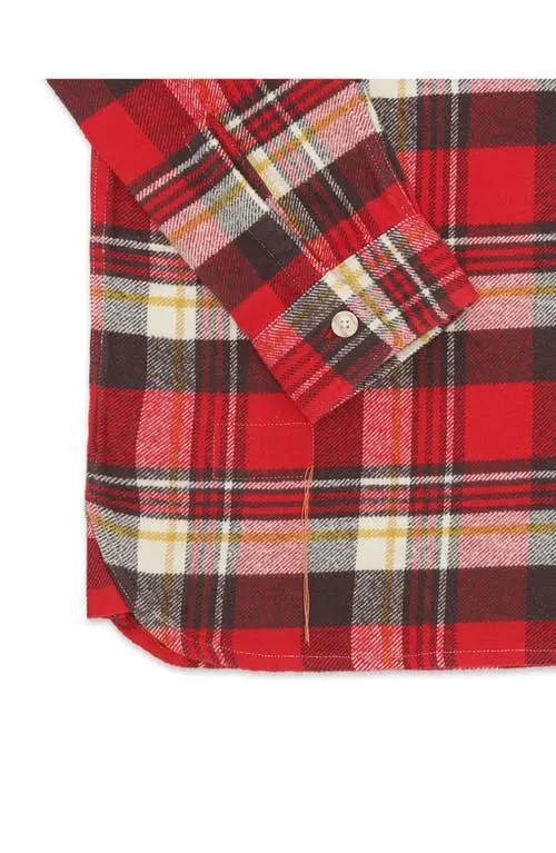 FORTELA Mescal Flannel Overshirt - Red