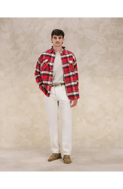 FORTELA Mescal Flannel Overshirt - Red