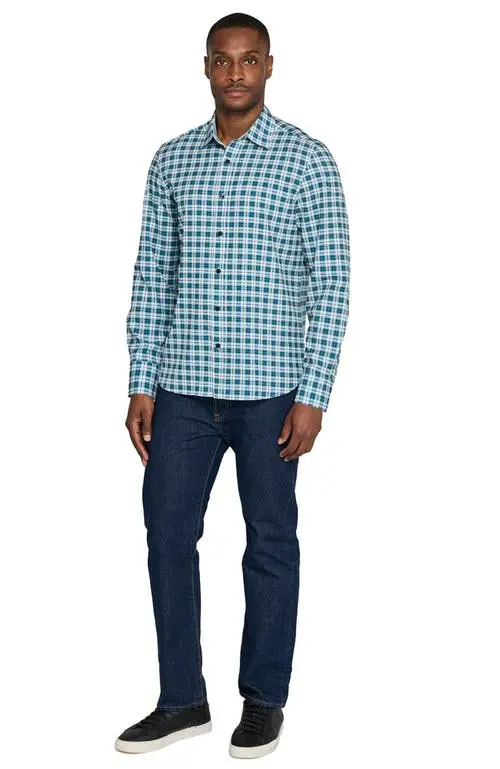 CON.STRUCT Check Woven Long Sleeve Basic - Navy/green