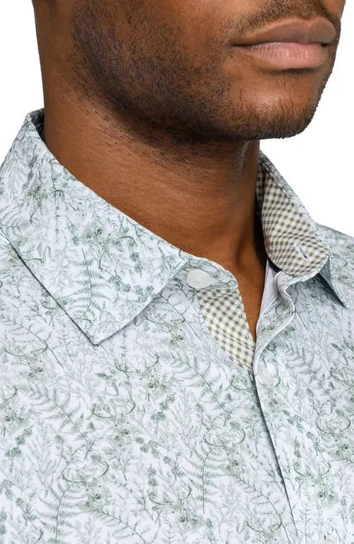 CON.STRUCT Woods Woven Long Sleeve Basic - White/green