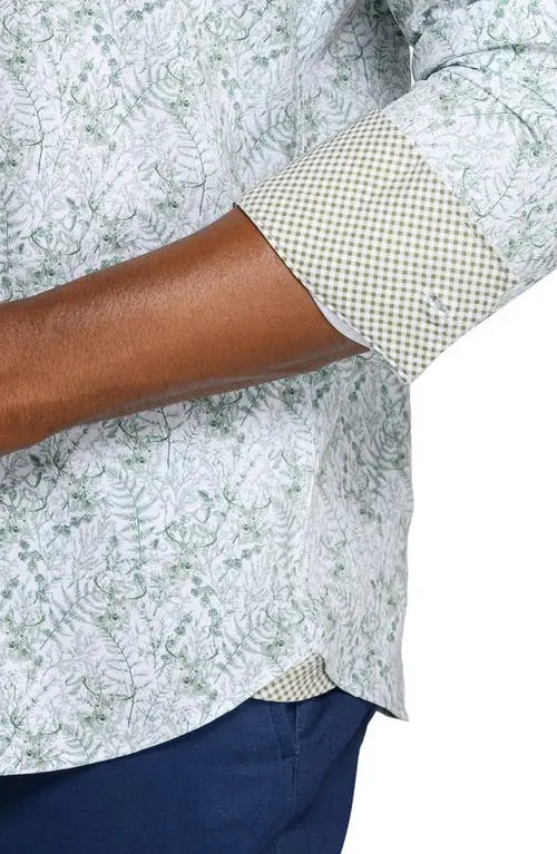CON.STRUCT Woods Woven Long Sleeve Basic - White/green
