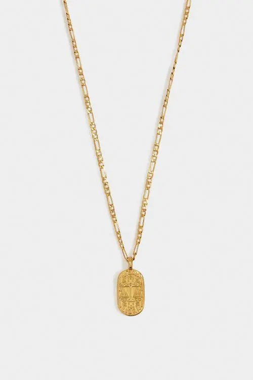 KATIE LOXTON Libra Zodiac Necklace - Gold