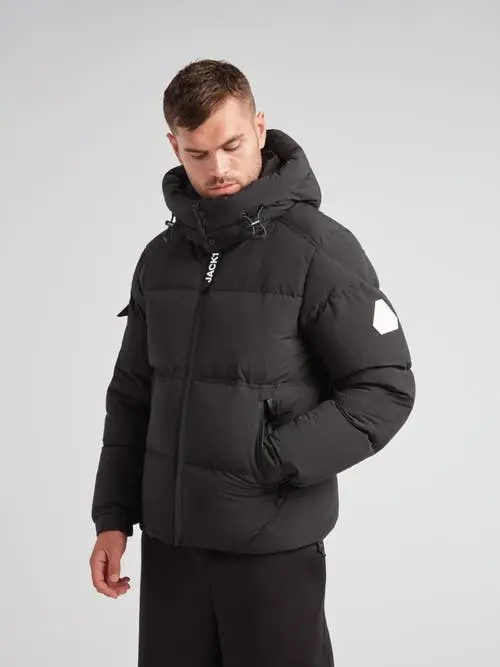 JACK1T Ez Water Hooded Puffer Racer Jacket - Matt Black