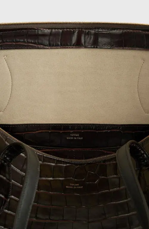 TOTEME Leather Day Tote - Dark Chocolate