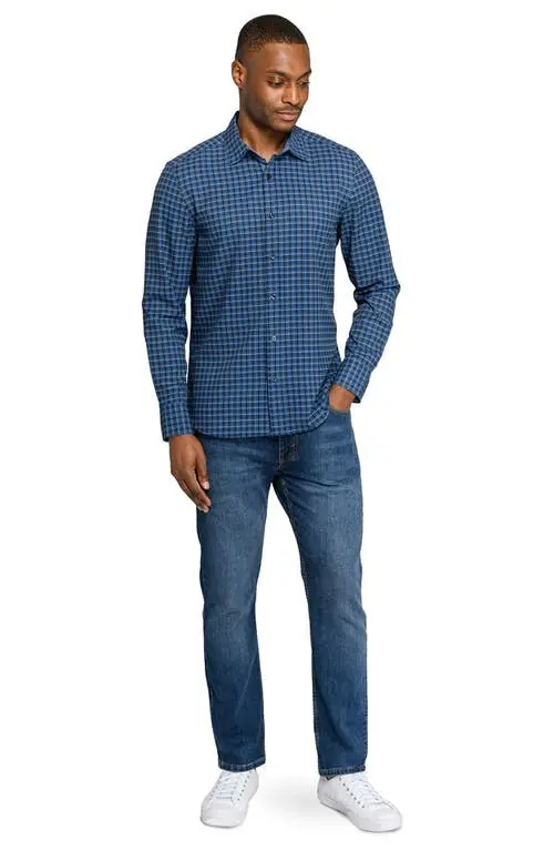 CON.STRUCT Plaid Woven Long Sleeve Basic - Navy/black