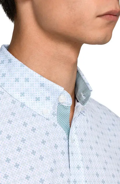 CON.STRUCT Quadruple Diamond Woven Short Sleeve Basic - White/green