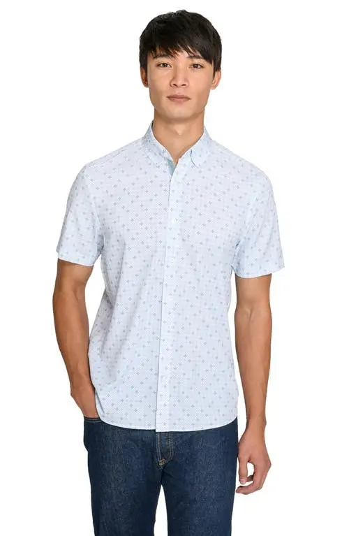 CON.STRUCT Quadruple Diamond Woven Short Sleeve Basic - White/green