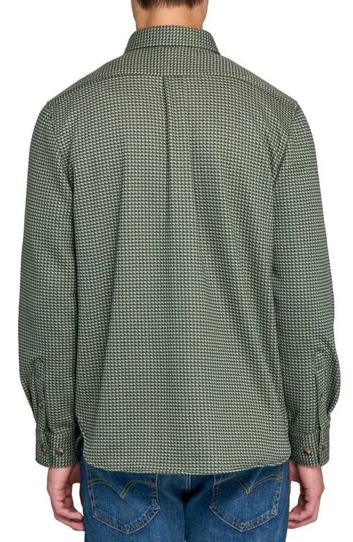 CON.STRUCT Houndstooth Shirt Jacket - Olive