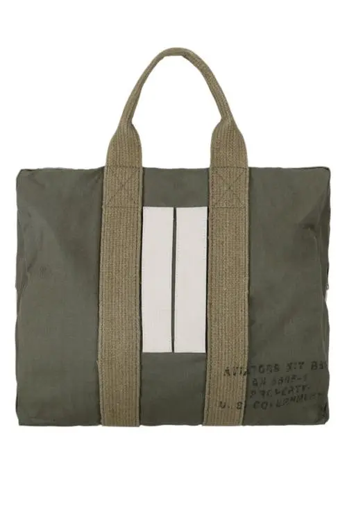 FORTELA Aviator Herringbone Cotton Bag - Green